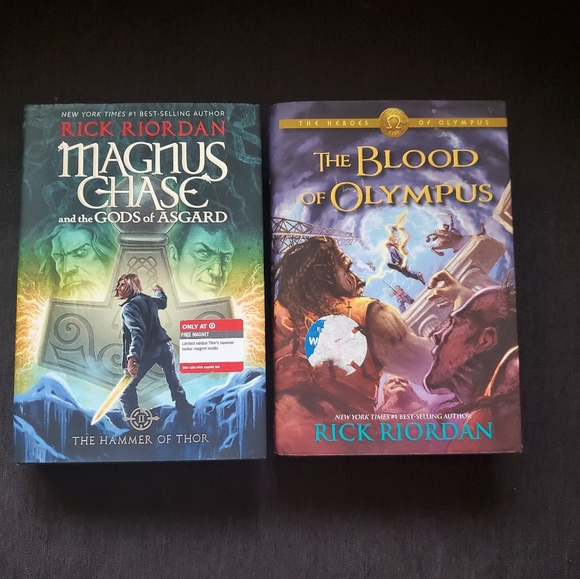 Disney | Other | Rick Riordan First Edition 2 Books Lot Hammer Of ...